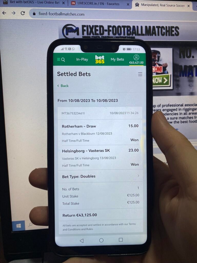 Manipulated, Real Source Soccer Fixed matches & Betting sites ...